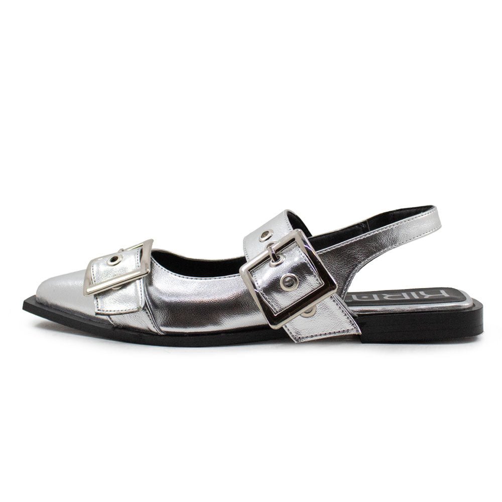 Flat de Hebillas Color Plata en Tendencia - Kira Zapateria – KiraZapatería