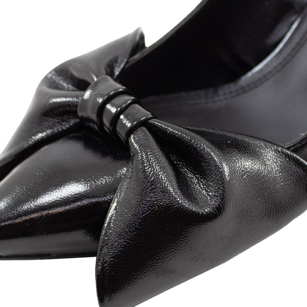 Tacon Negro con Moño en Tendencia para Mujer - Kira Zapateria ...